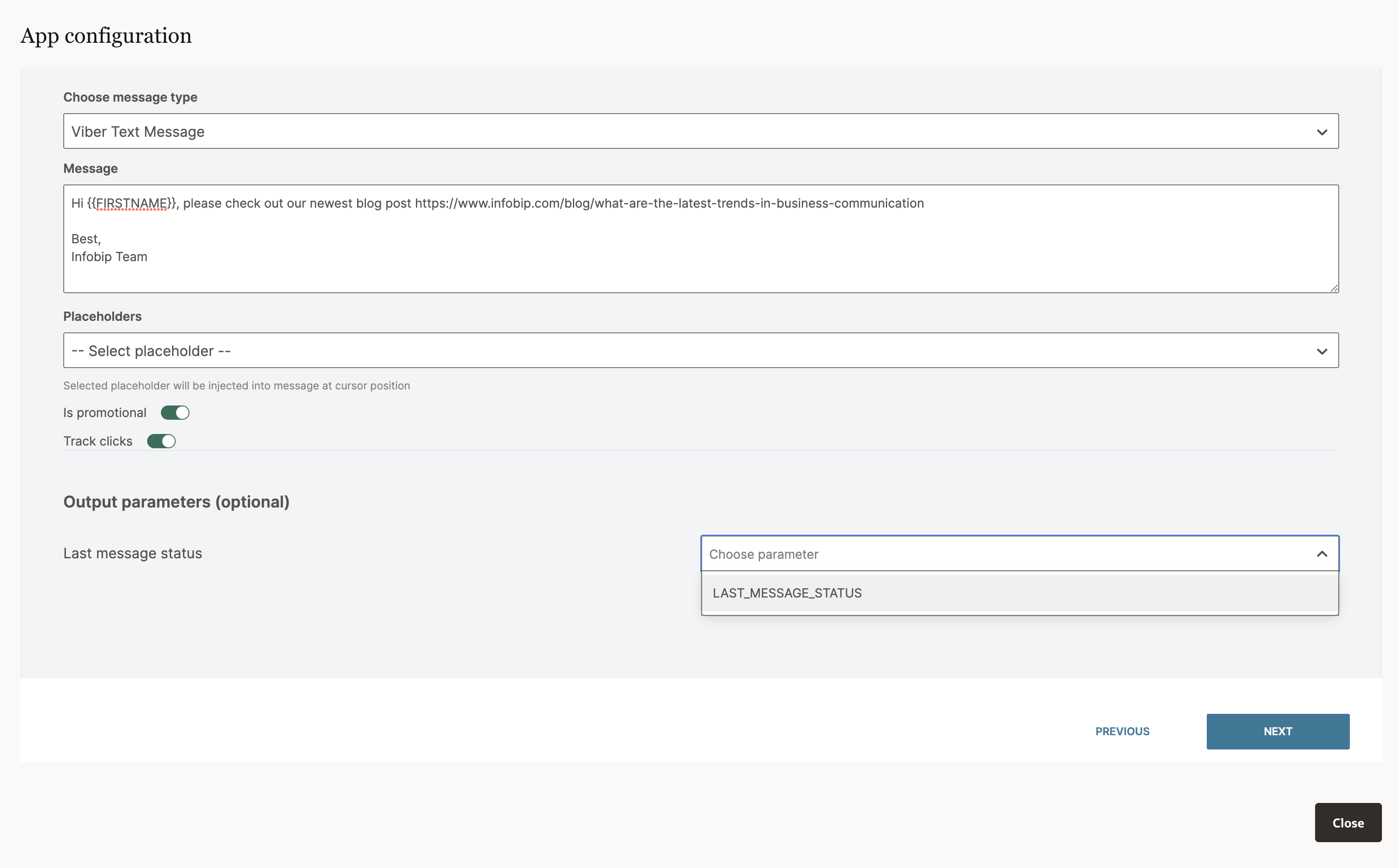 Oracle Responsys messaging