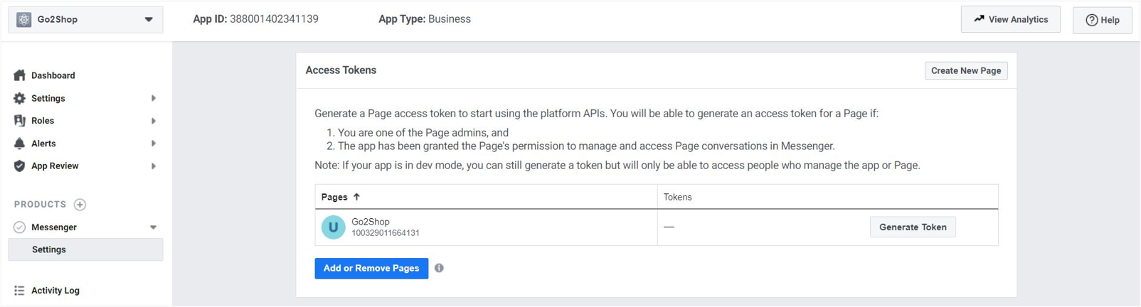 Get Started Facebook Messenger