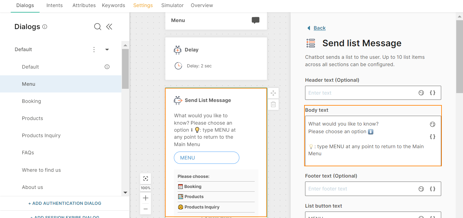 Create a Chatbot from a Template