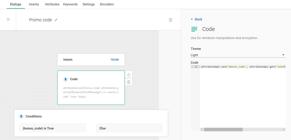 Code in Coding Element