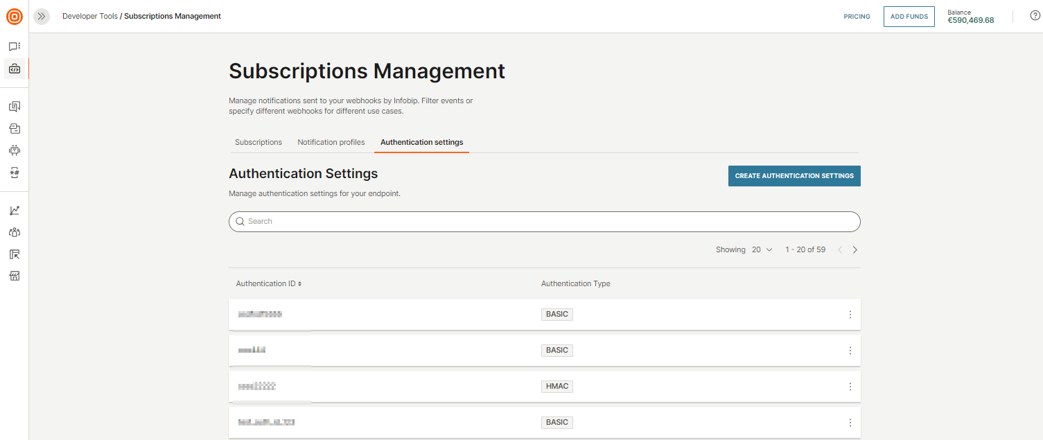 Subscriptions Management