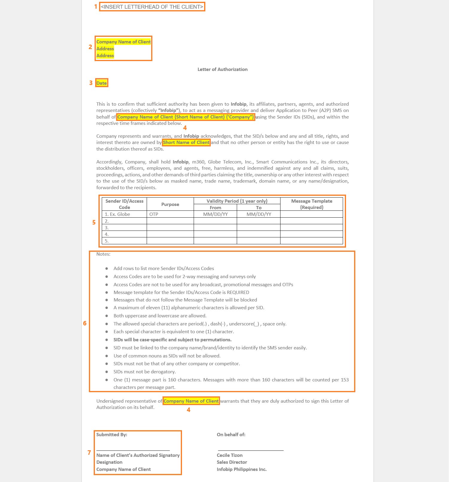 Philippines Letter of Authorization (LOA) guidelines