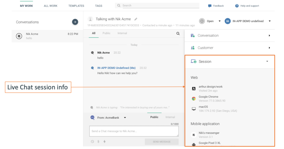 Live Chat: Agent Panel