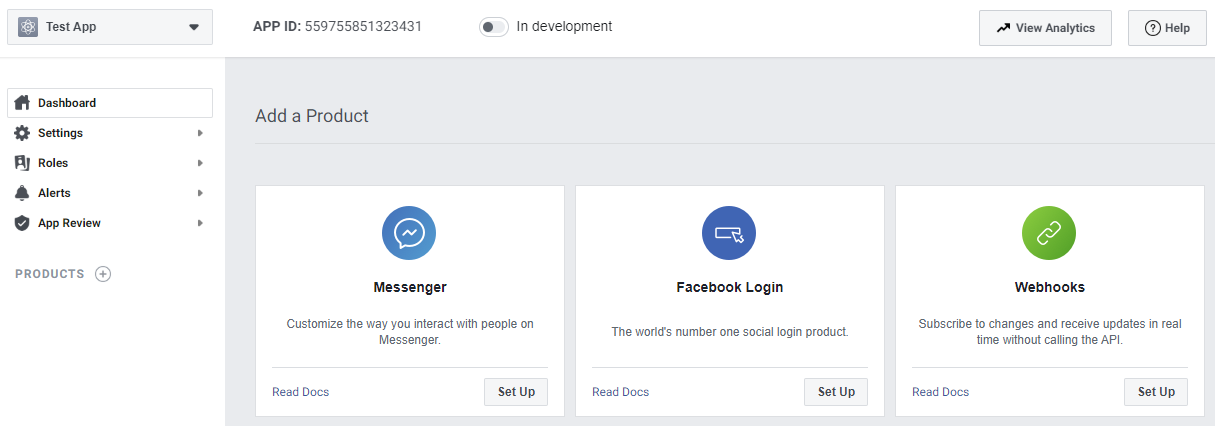 Get Started Facebook Messenger