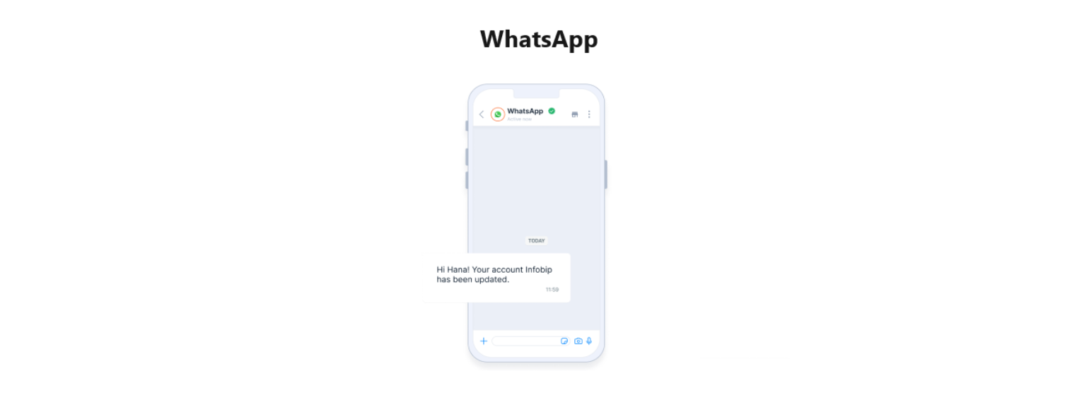 Message types using Messenger API