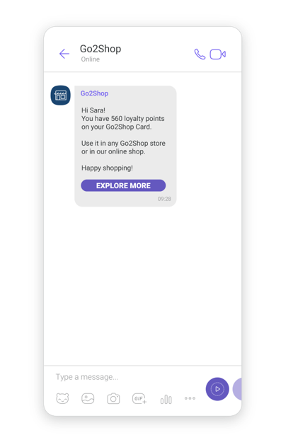 Message Types using Viber Business Messages