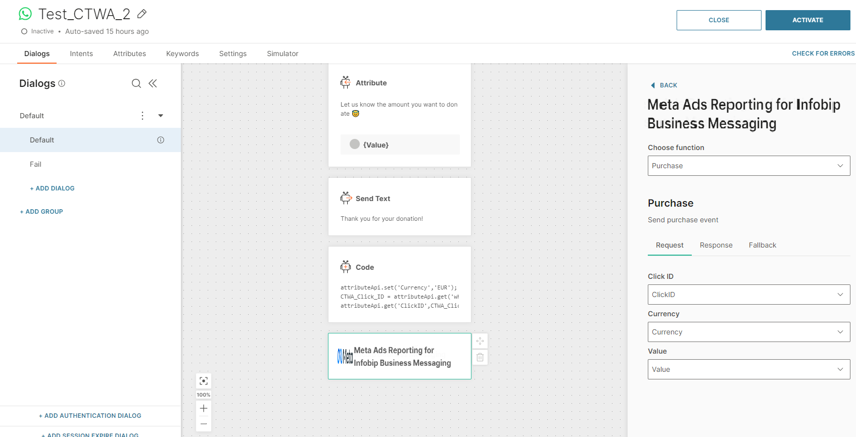 Meta Ads Reporting for Infobip Business Messaging