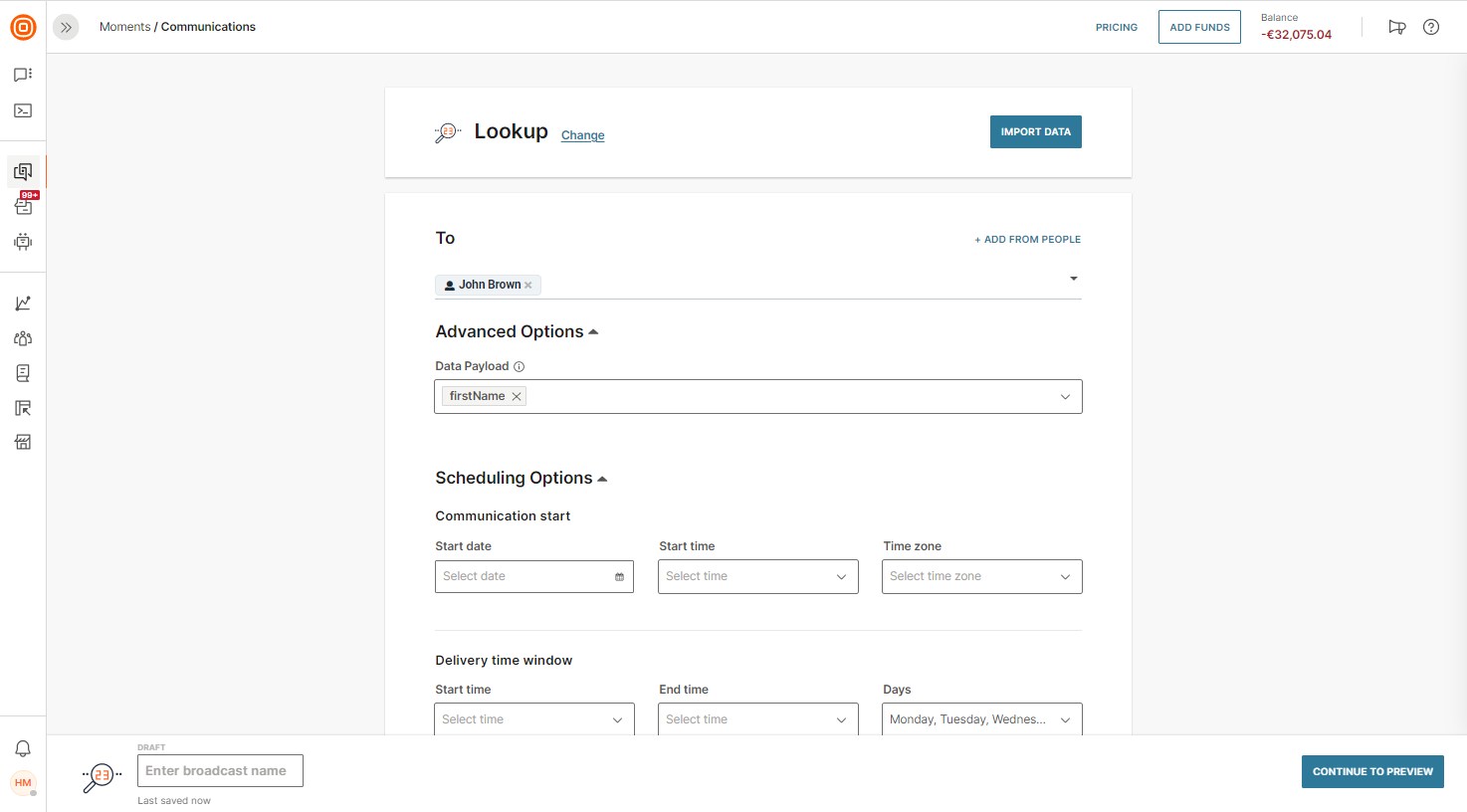 Number Lookup over Broadcast